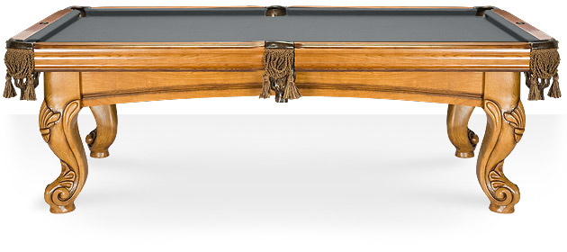 Majestic oak honey finish pool table with billiard accessories